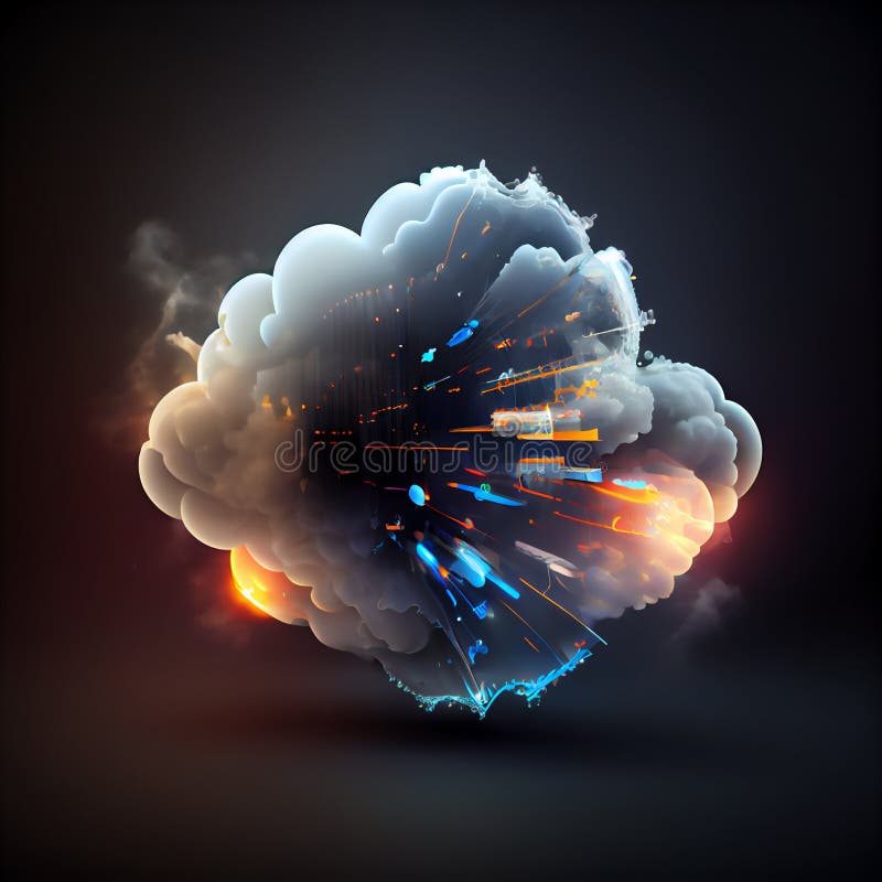 Cyber Concept, Computing System, Generative AI Stock Illustration - Illustration of technology ...