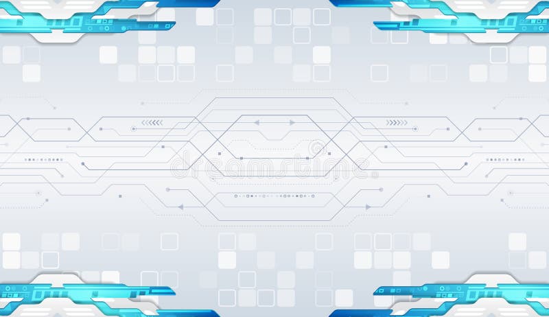 Cyber Connection on the White Background. Hi-tech Communication Design ...