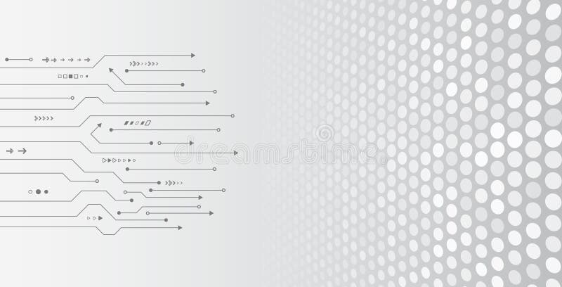 Cyber Connection on the White Background. Hi-tech Communication Design ...