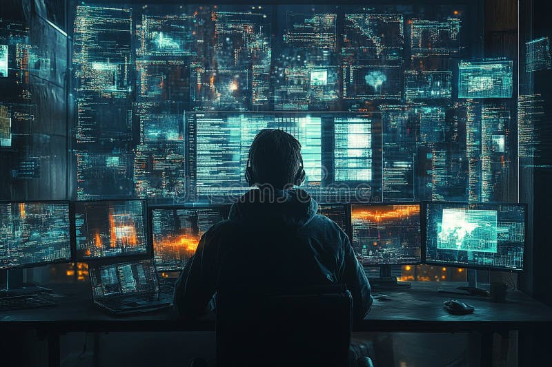 Cyber Control Center stock photo. Image of coding, electronics - 358531496