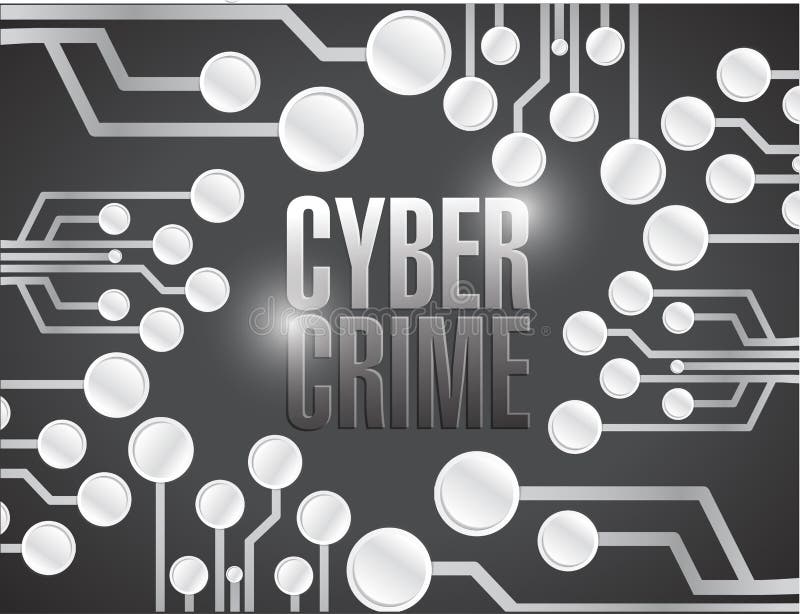 Cyber Crime Circuit Illustration Design Stock Illustration ...