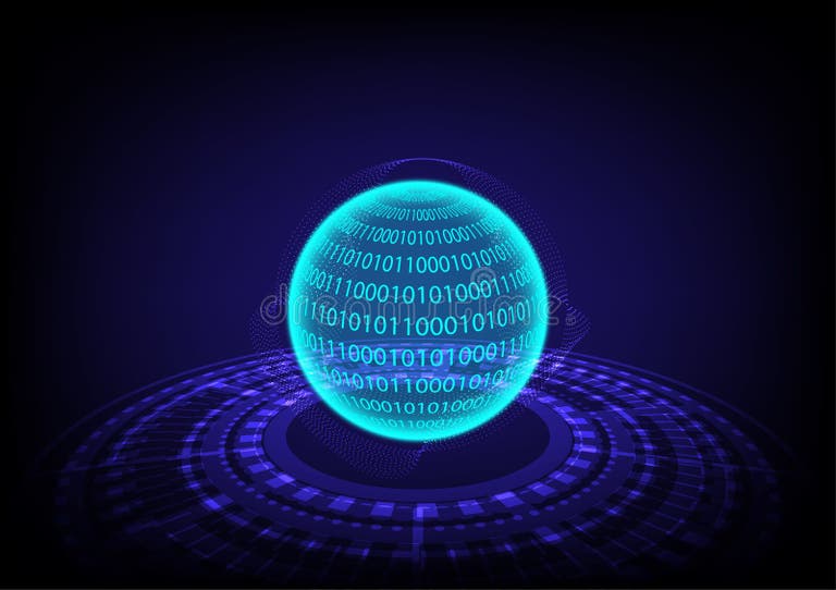 Cyber Crime Concept. Globe with Binary Code and Security Payment Information Stock Vector ...