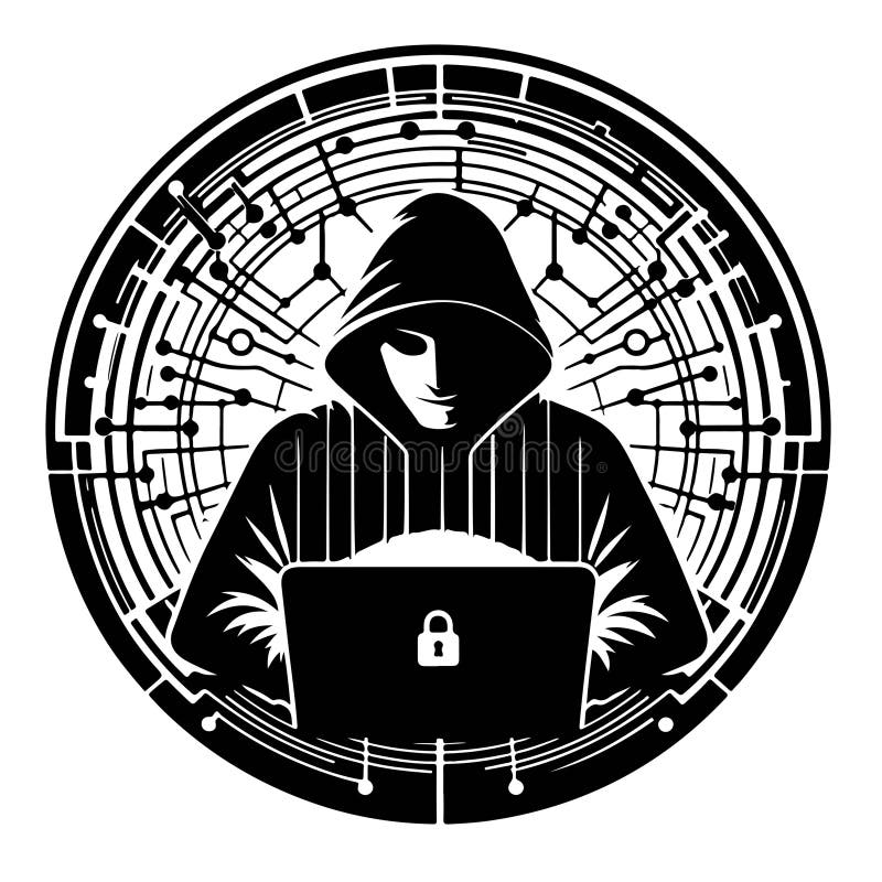 Cyber crime logo image stock vector. Illustration of figure - 310143277