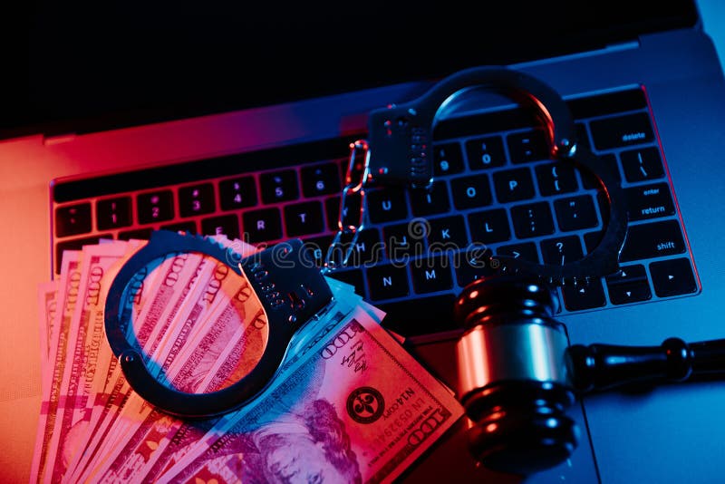 Cyber Crime, Online Piracy and Internet Web Hacking Concept Stock Image ...