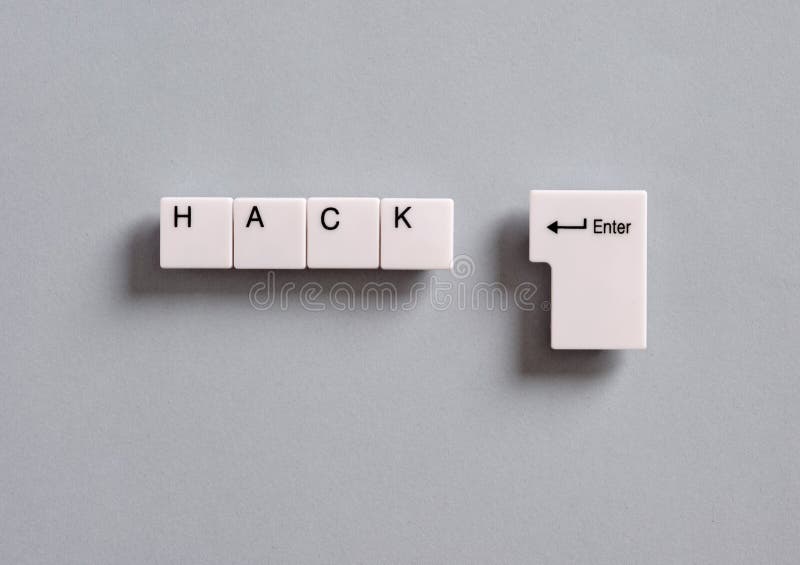 Cyber Crimes And Online Computer Hacking Concept Computer Keyboard Keys With The Word Hack