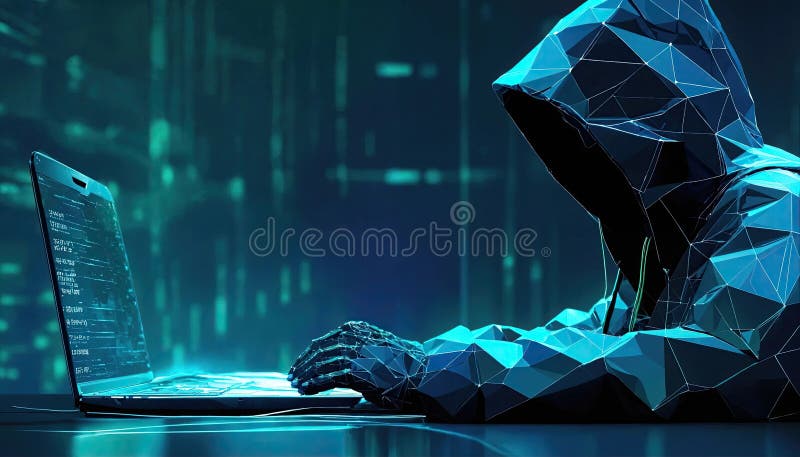Cyber Hacker Hacks the Internet Stock Image - Image of internet ...