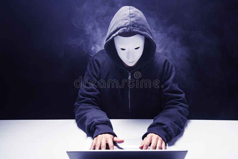 Cyber Criminal with Hood and Mask Stock Photo - Image of fraud ...