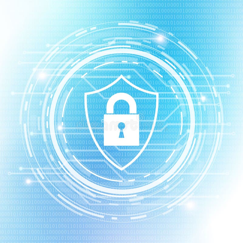 Cyber Data Security Design stock illustration. Illustration of privacy ...