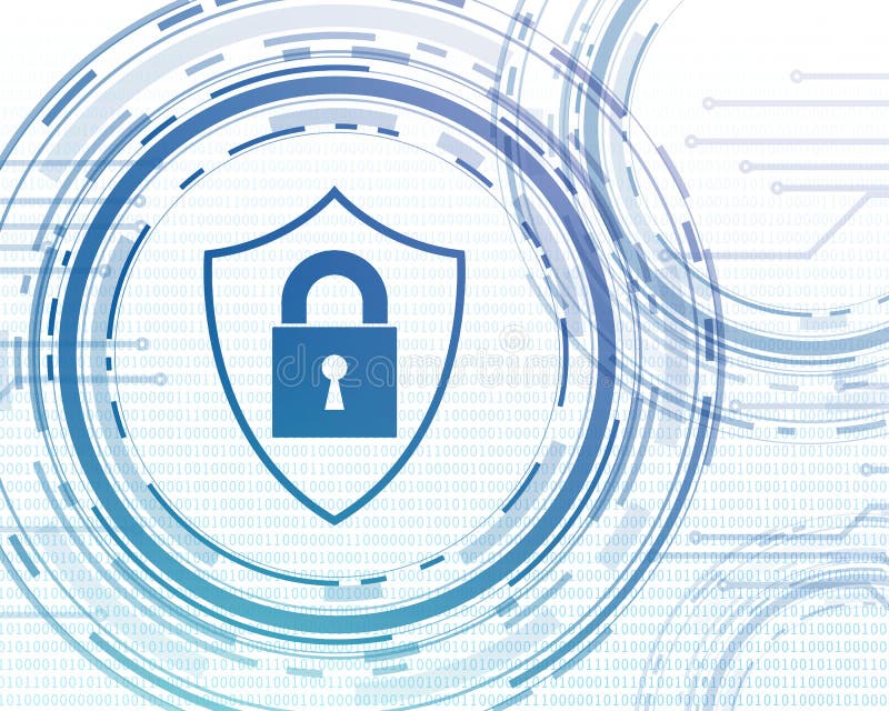 Cyber Data Security Design stock illustration. Illustration of computer ...