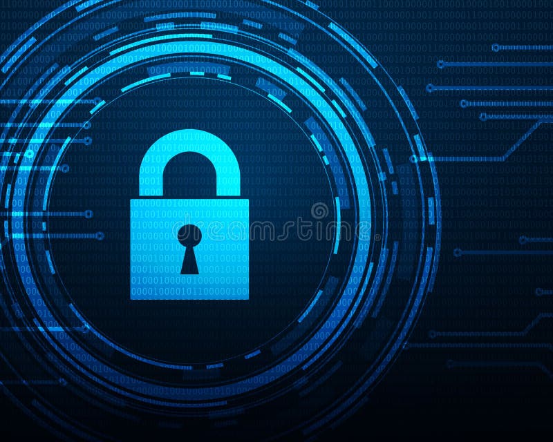Cyber Data Security Design stock illustration. Illustration of safety ...