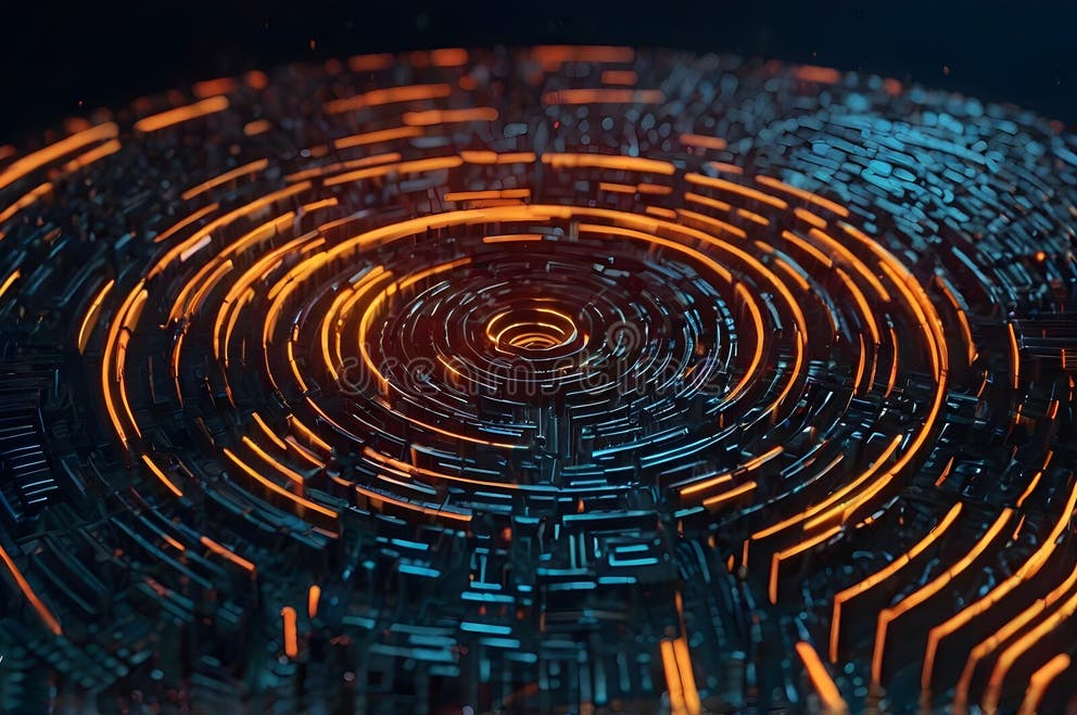 Cyber Data Wave – Abstract AI-Inspired Digital Design with Circuit-Like ...