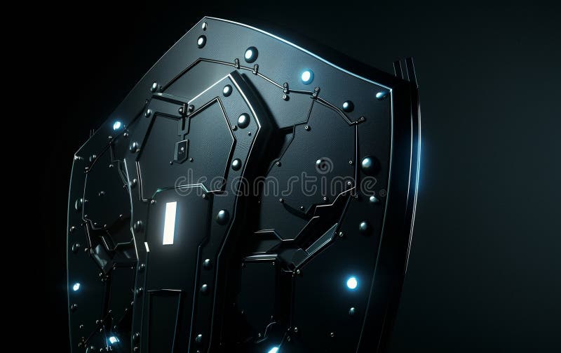 A Cyber Defense Mechanism in the Form of a Shield Stock Illustration ...