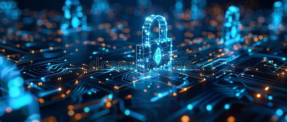 Cyber Defense Technology Backdrop, Representing Online Security Stock ...