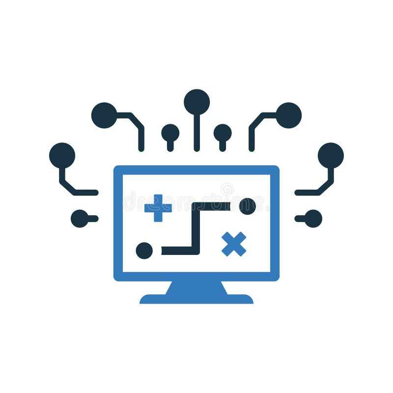 Cyber, Digitization, Strategy Icon Stock Illustration - Illustration of ...
