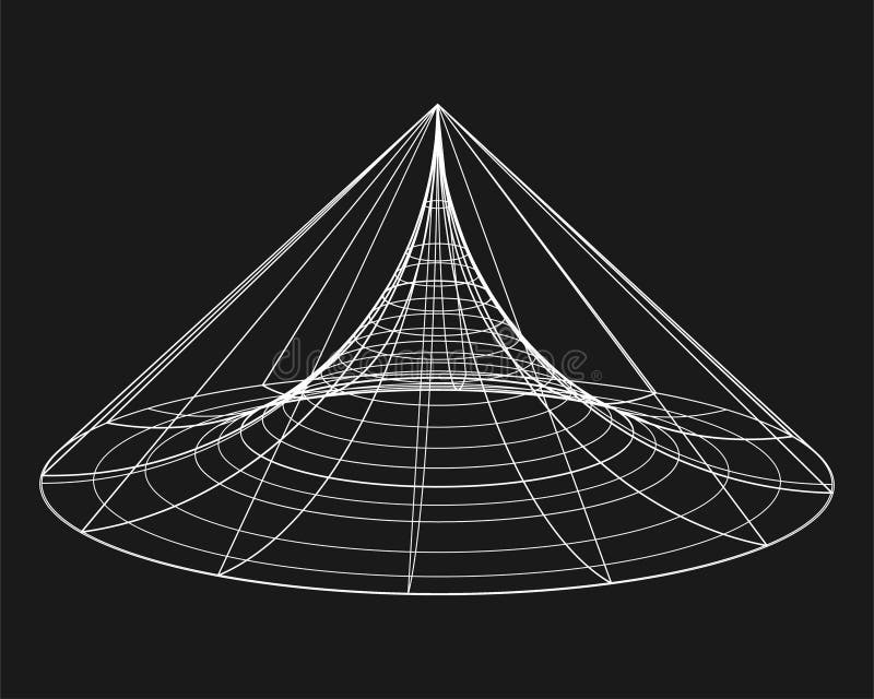 Cyber Distorted Shape, Retro Punk Design Element. Wireframe Wave ...