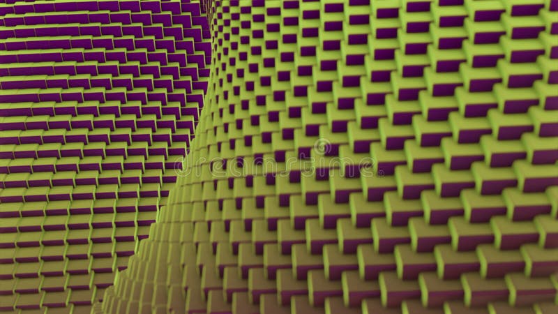 Cyber Distortion in Geometric Space. Design. 3D Squares in Moving ...