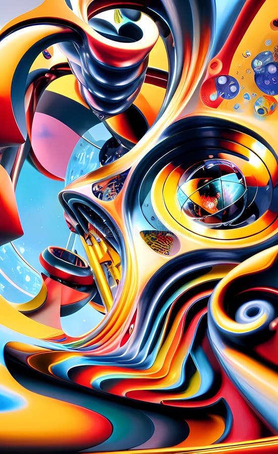 A Cyber Dream - AI Generated Art Stock Illustration - Illustration of ...