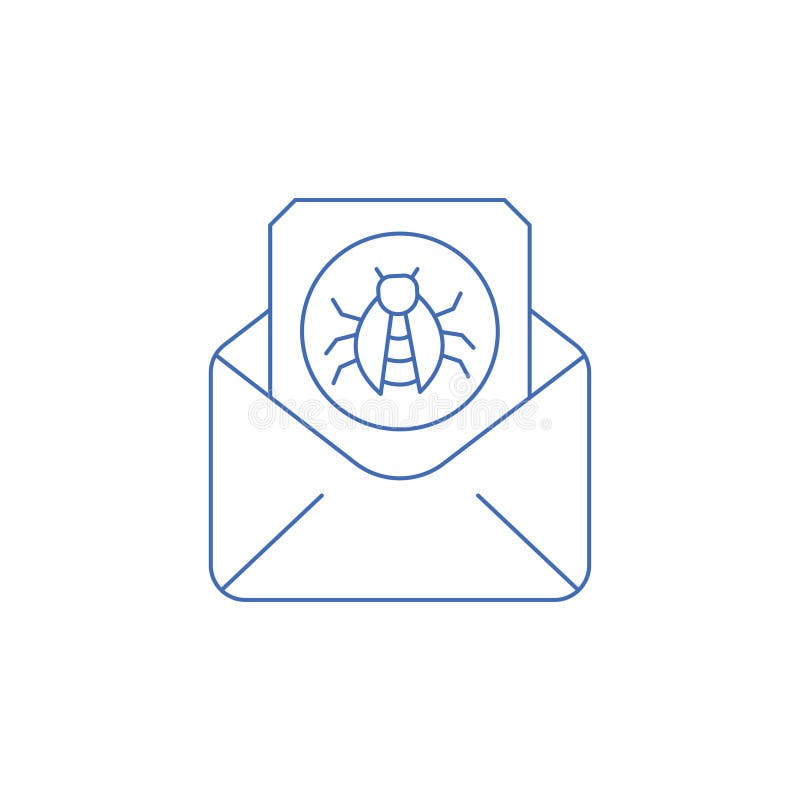 Cyber Email Attack Icon Vector Stock Vector - Illustration of pixel ...