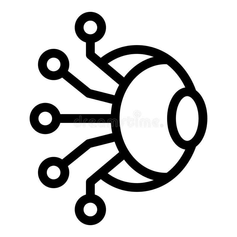 Cyber Eye Connecting with Data through Digital Wires Stock Image ...