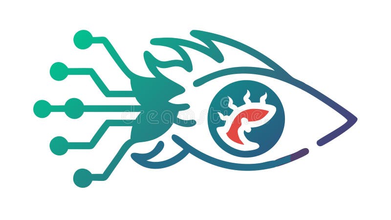 Cyber Eye with Digital Circuitry, AI Vision Technology Vector, Vector ...