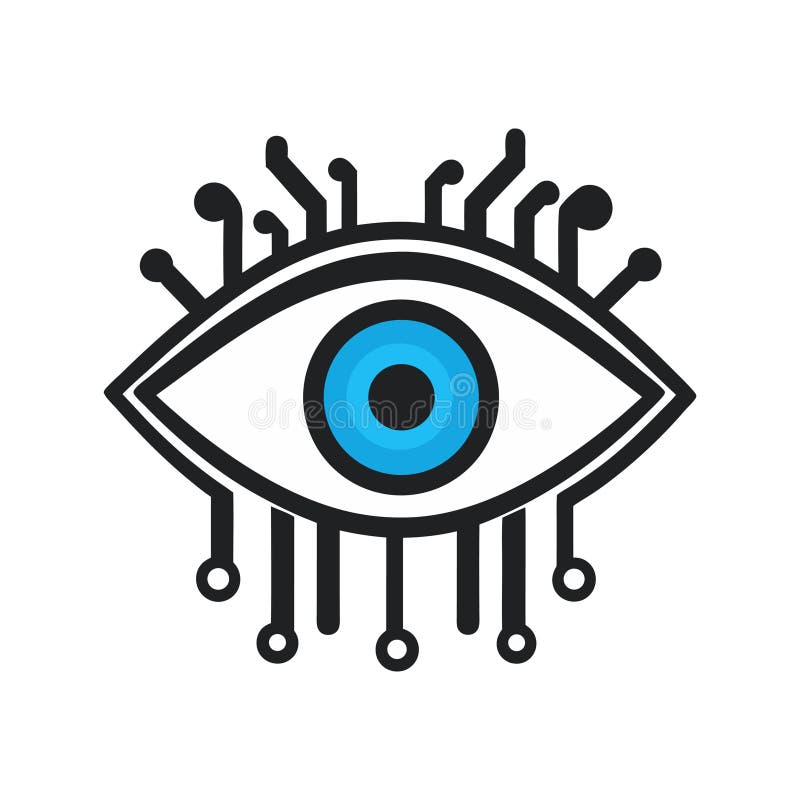 Cyber Eye Digital Vision and Technology Icon Stock Illustration ...