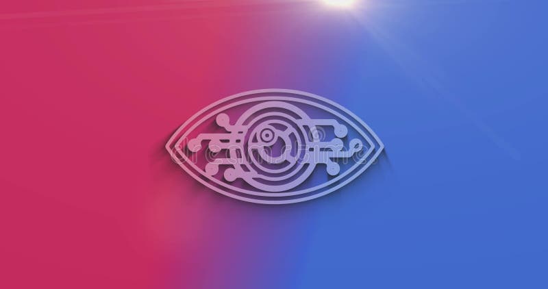 Cyber Eye Espionage Big Brother and Hacking Symbol 3d with Shadow Stock ...