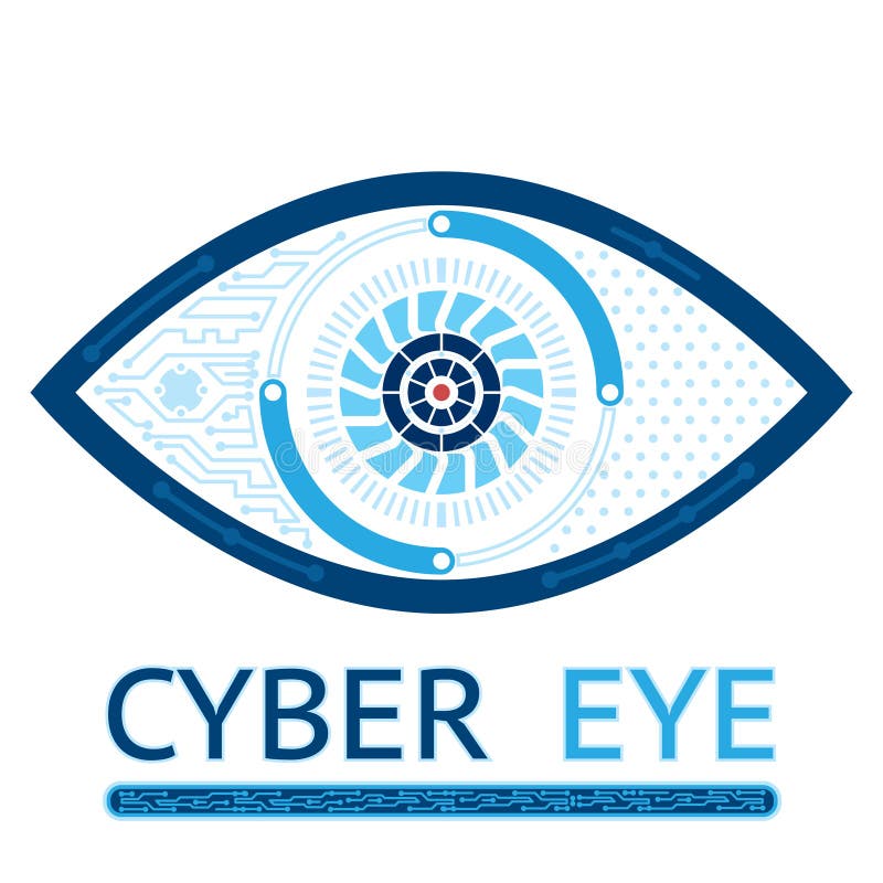 Cyber eye icon stock vector. Illustration of cyber, electronic - 47229475