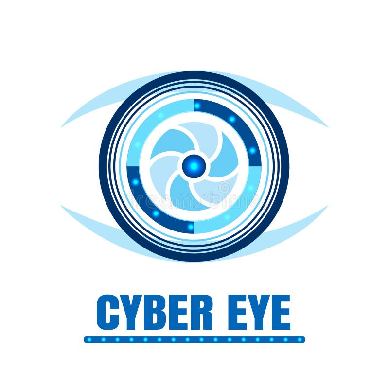 Cyber Eye Icon. Vector Illustration. Stock Vector - Illustration of ...