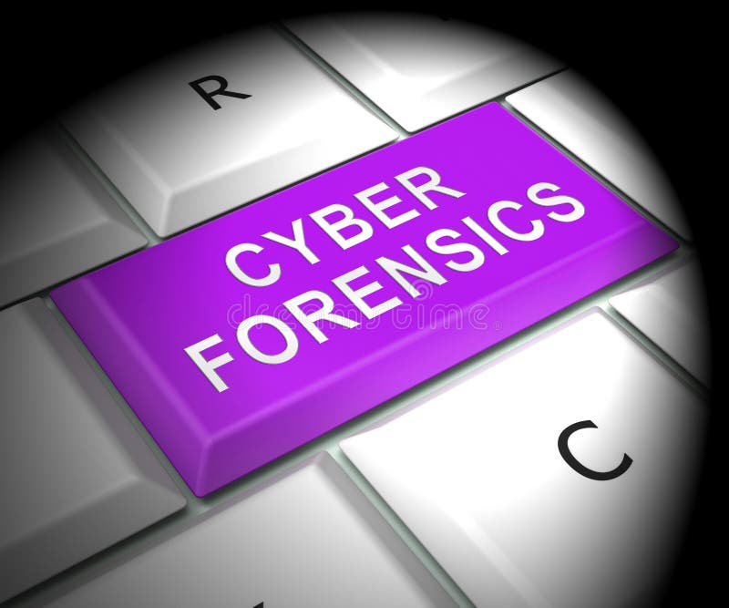 Cyber Forensics Computer Crime Analysis 3d Rendering Stock Illustration ...