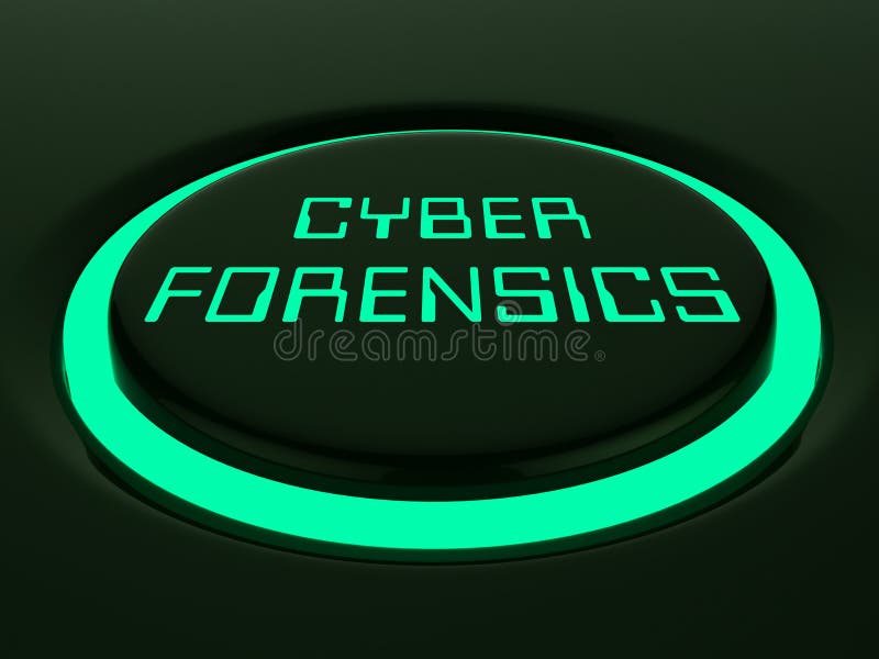 Cyber Forensics Computer Crime Analysis 3d Rendering Stock Illustration ...
