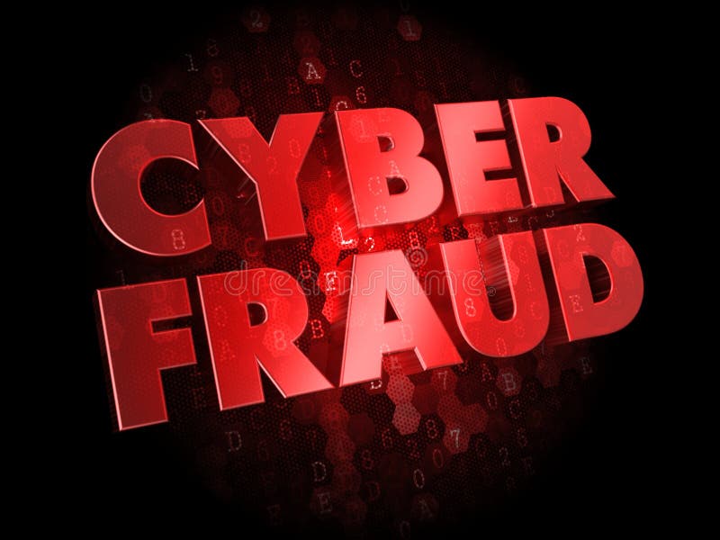 Cyber Fraud On Digital Background. Stock Image - Image of background ...