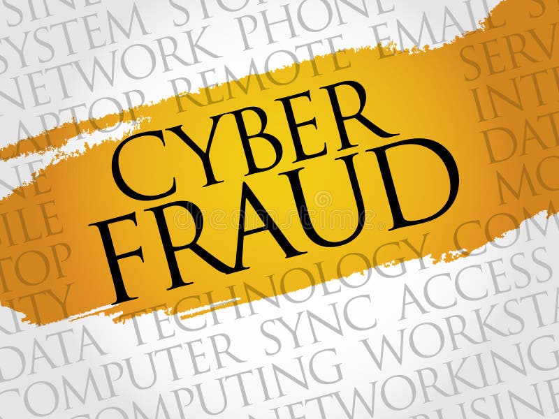Cyber Fraud word cloud stock illustration. Illustration of access ...