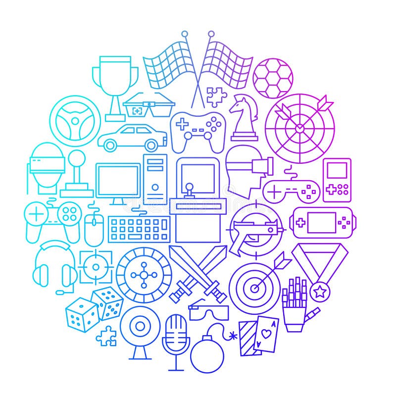 Video Game Circle Icon Stock Illustrations – 5,789 Video Game Circle ...