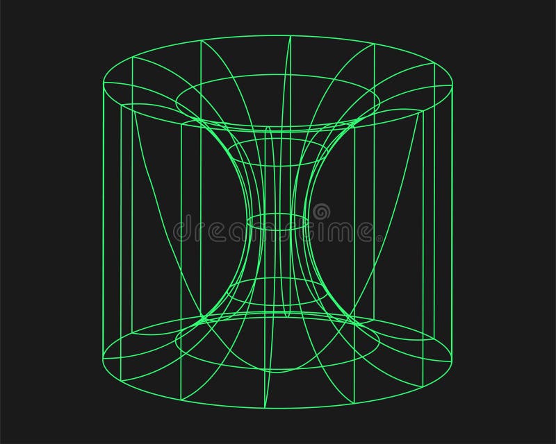 Cyber Geometry Y2k Element. Cyberpunk Shape. Isolated Style on Black ...