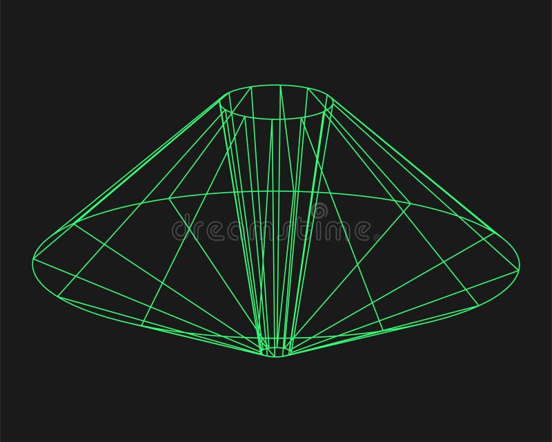 Cyber Geometry Y2k Element. Cyberpunk Shape. Isolated Style on Black ...