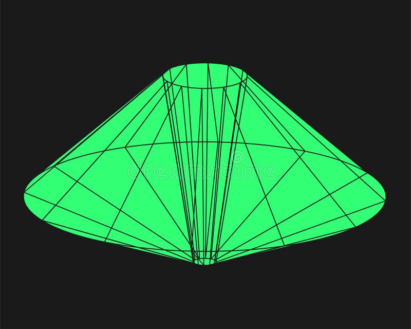Cyber Geometry Y2k Element. Cyberpunk Shape. Isolated Style on Black ...