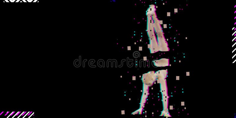 Cyber Girl Ai Cyber Style on Neon Color Background Trendy Microwave Synthwave Neon Cyber ...