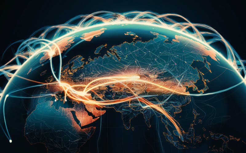 AI-generated, Cyber Global, Networking Stock Illustration ...