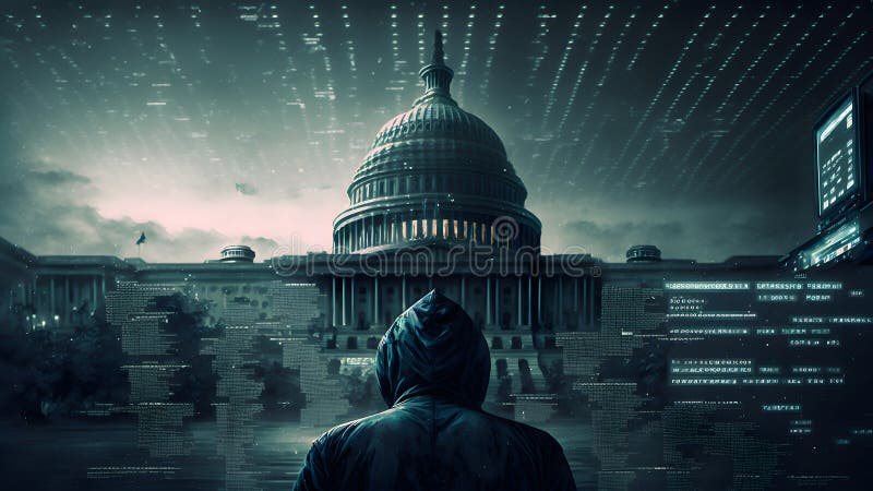 Cyber Government Concept, Neural Network Generated Art Stock ...