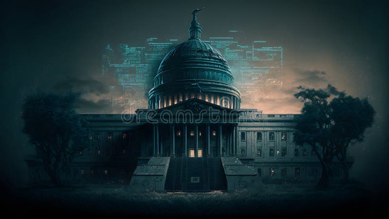 Cyber Government Concept, Neural Network Generated Art Stock ...