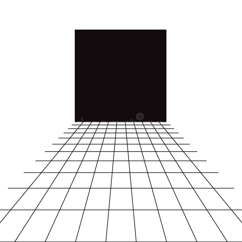 Cyber Grid, Retro Punk Perspective Rectangular Tunnel. Grid Tunnel ...