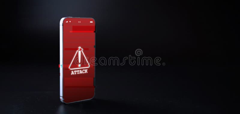 Cyber Hacker Attack Smartphone. Internet Web Hack Technology. Digital ...