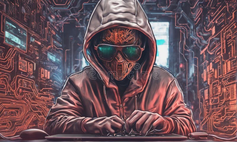 Cyber Hacker with a Computer Cyber Hacker with a Computer Hacker ...
