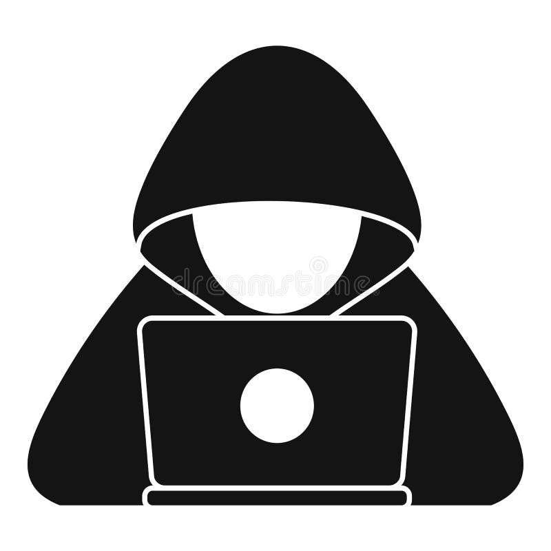 Hacker with Hood Icon, Flat Style Stock Vector - Illustration of data ... Hacker with Hood Icon, Flat Style Stock Vector - Illustration of data ...