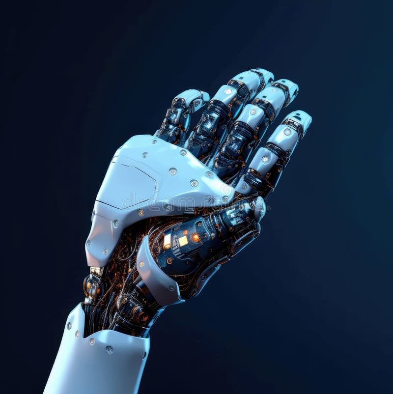Cyber hand close-up stock illustration. Illustration of medical - 279313587