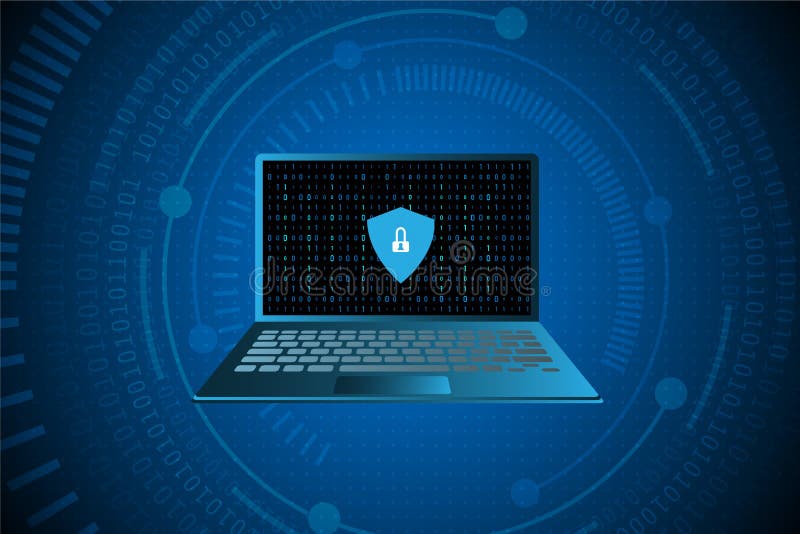 Cyber High Security and Protect from Virus and Hacker. Stock Image ...