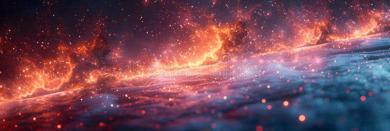 Cyber Horizon: a Modern Exploration of Digital Space Stock Illustration ...