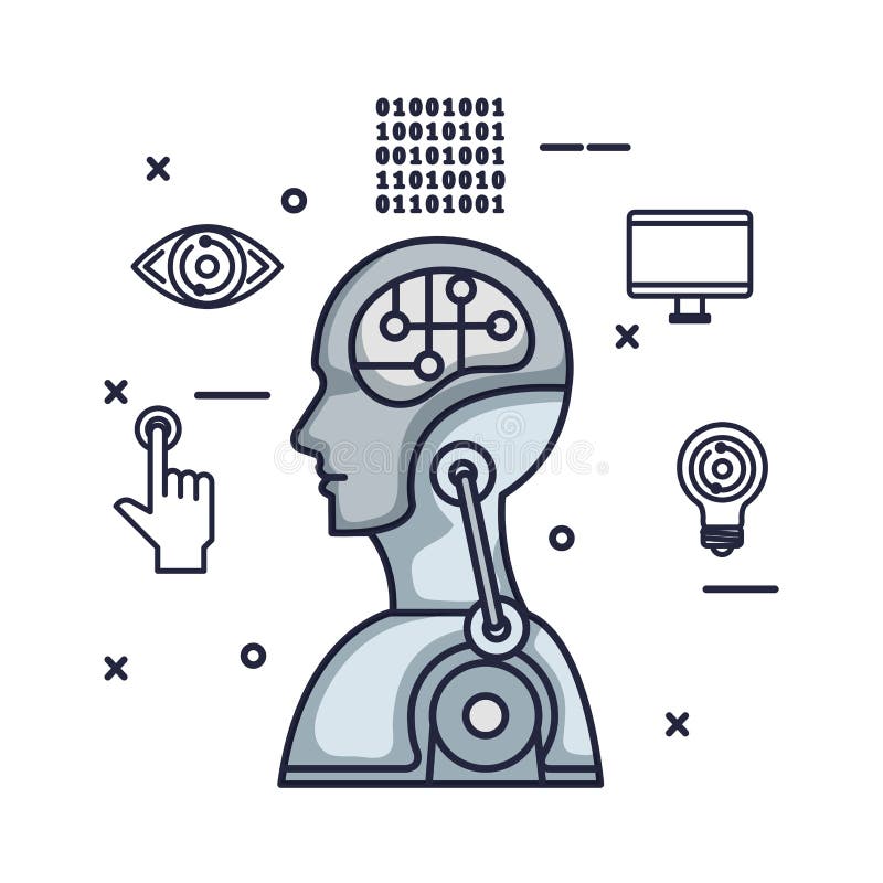 Profile ai tech robot stock vector. Illustration of tech - 288661927