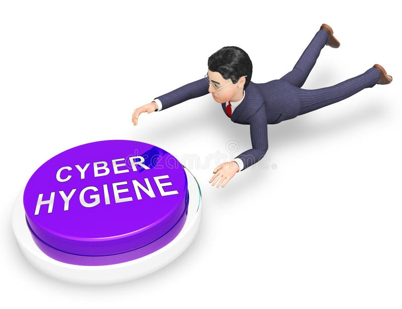 Cyber Hygiene Healthy Data Structure 3d Rendering Stock Illustration ...