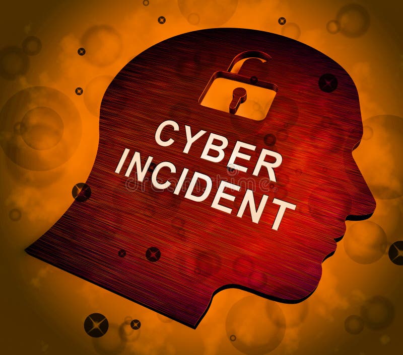 Cyber Incident Data Attack Alert 3d Rendering Stock Illustration ...